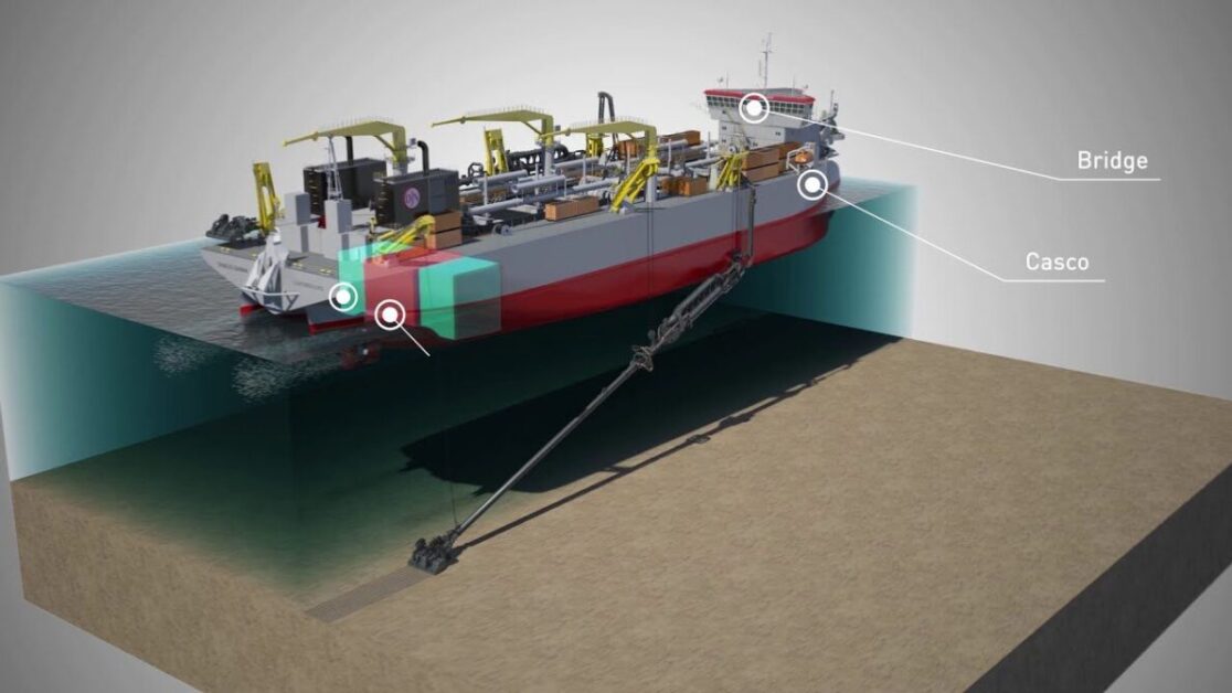 The Suction Dredger UTRECHT, Operated by Dutch Company VAN OORD, Is ...