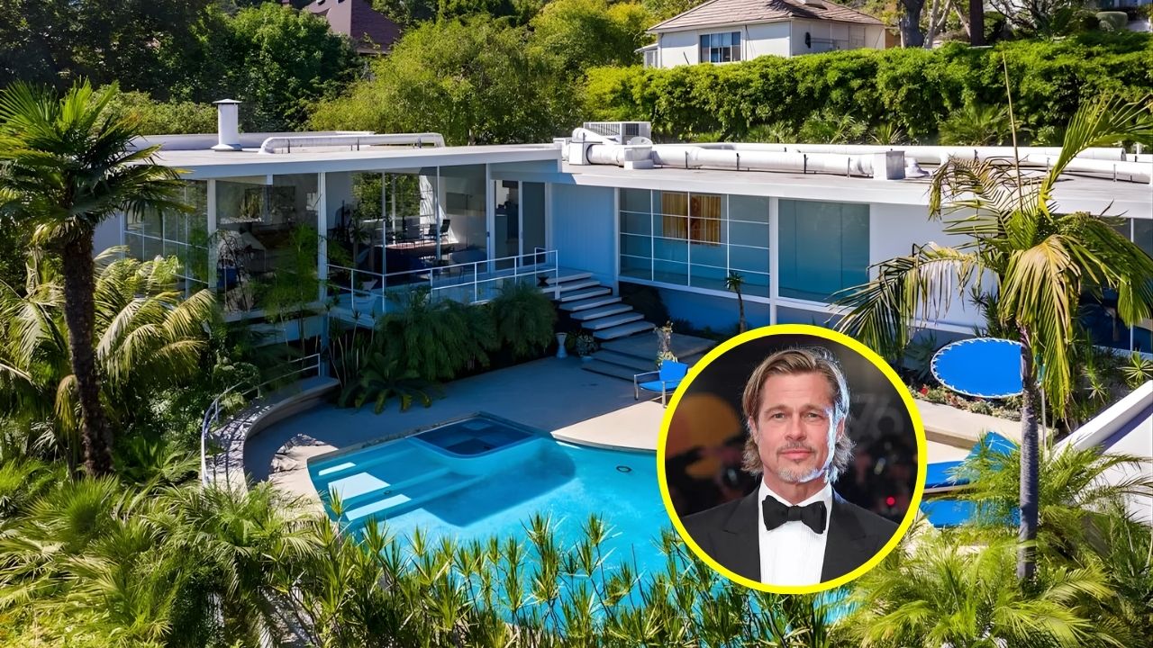 Brad Pitt's Luxurious Glass Mansion In Los Angeles Features 2,000 Sq Ft ...