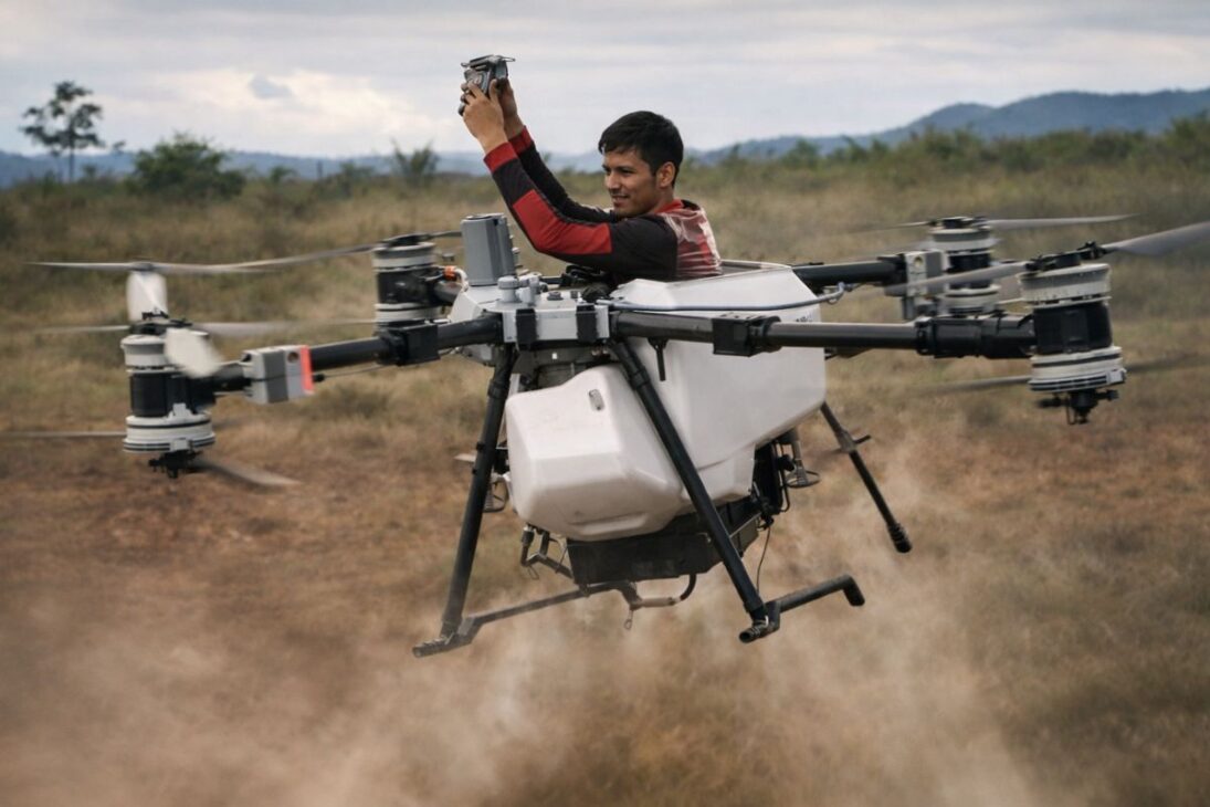 Pilot Takes Off on Agricultural Drone Worth Nearly R$ 300,000, Flight ...