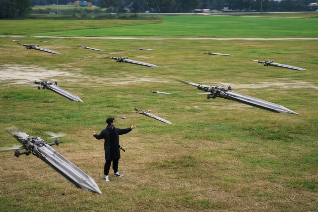 An inventor in China creates flying drones shaped like swords that ...