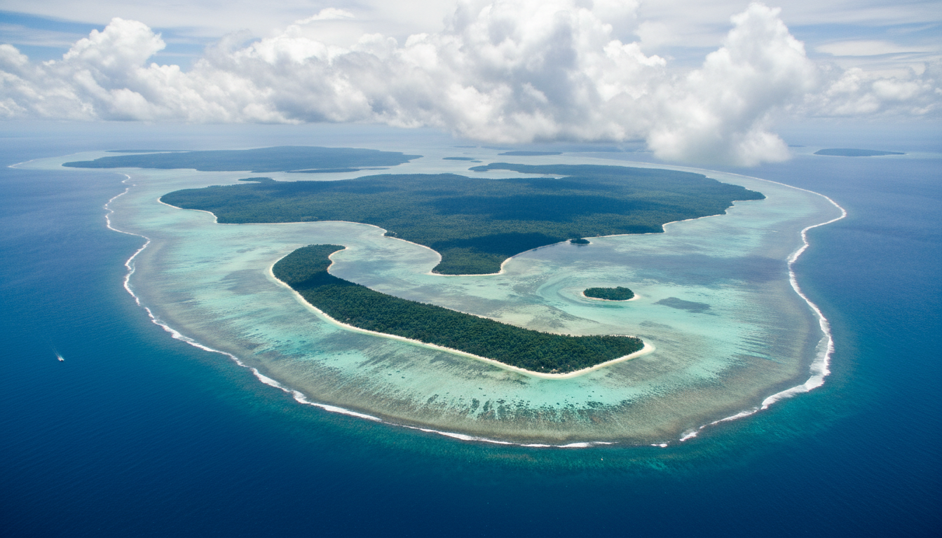 During works to build an artificial island in Indonesia, workers ...