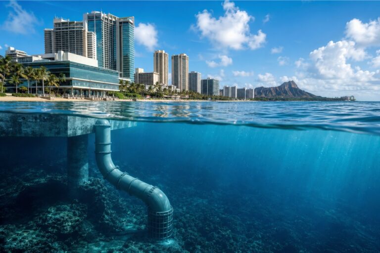 Engineers in Hawaii use chilled water drawn from the ocean depths to ...