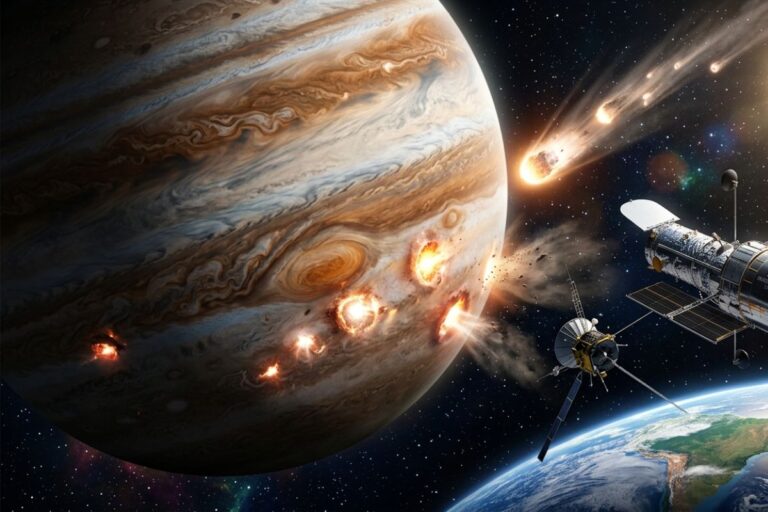 In 1994, Comet Shoemaker-Levy 9 exploded on Jupiter in front of ...