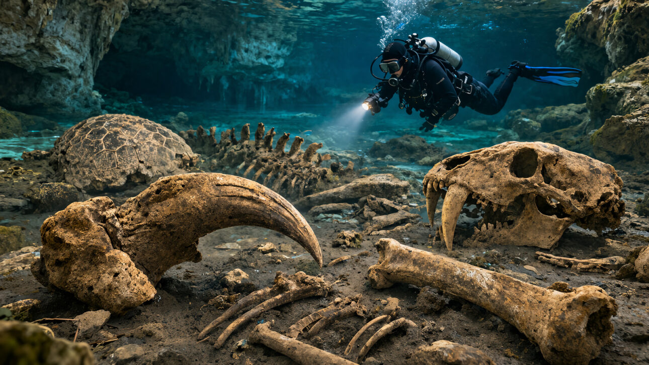 Scientists dive into an underwater cave in Texas and find a rare fossil ...