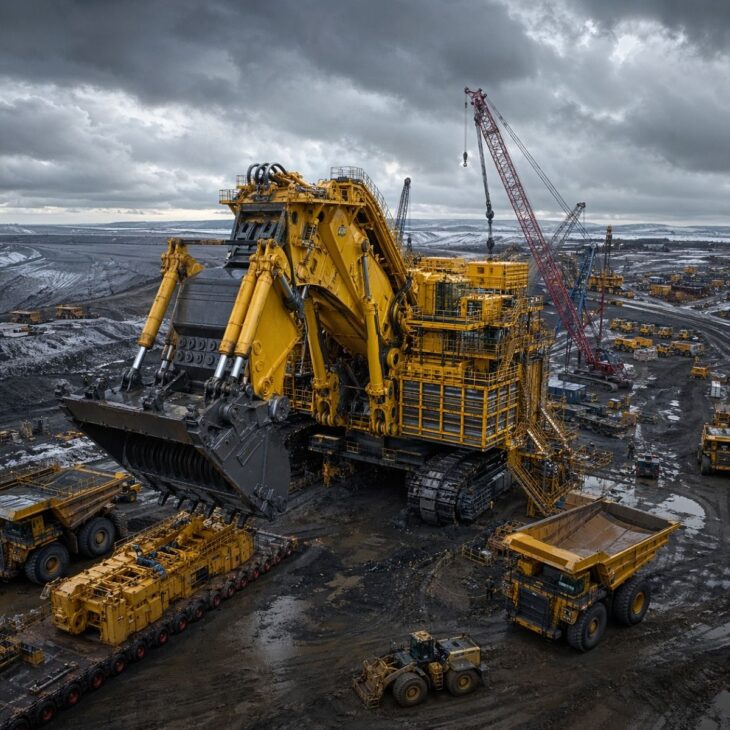The largest mining excavator ever built by Komatsu left Germany ...