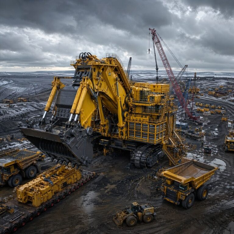 The largest mining excavator ever built by Komatsu left Germany ...