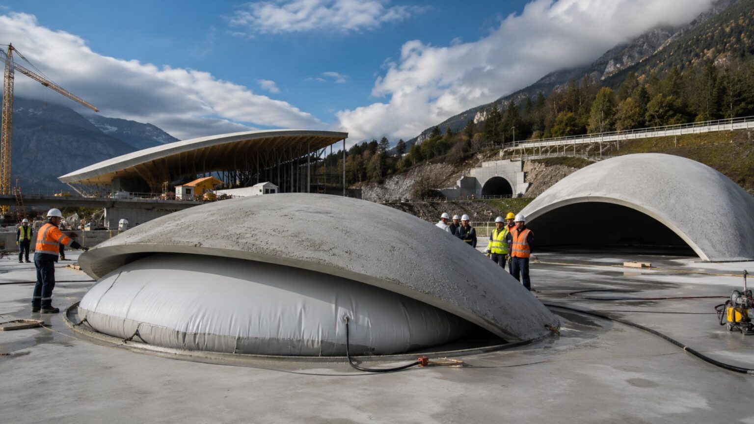 Austrian engineers have developed an inflatable concrete technology ...