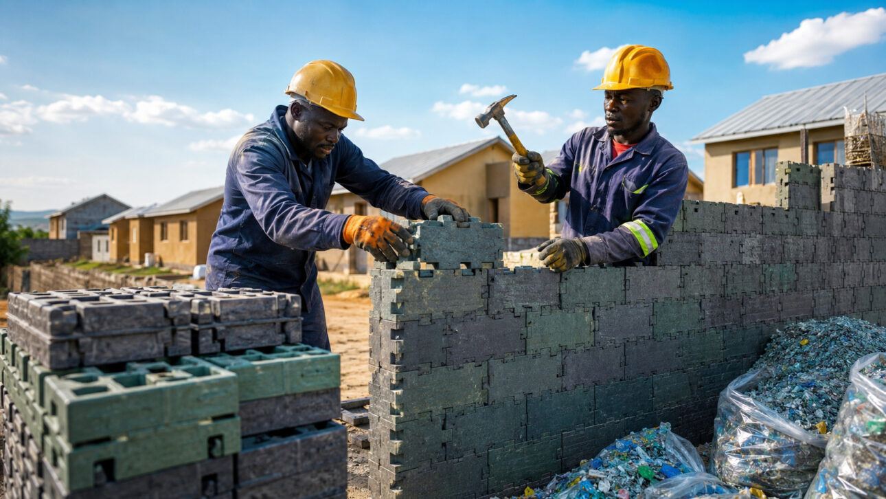 Recycled plastic blocks turn into giant Lego for construction ...